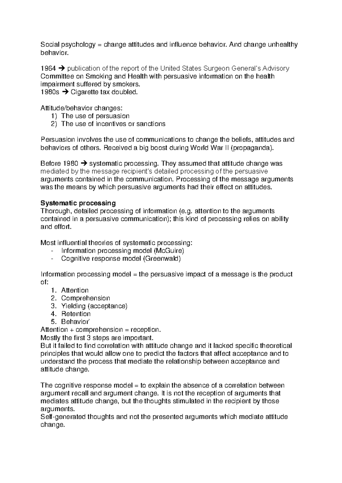 Summary of Chapter 7 from an introduction to social psychology - Social ...