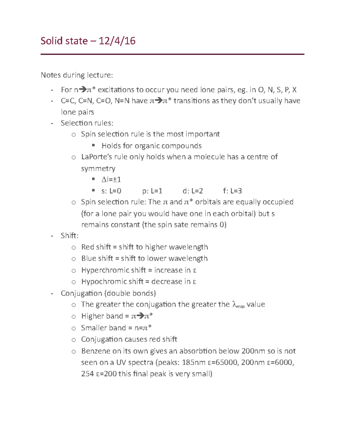 Solid state – lecture 7 - Solid state – 12/4/16 Notes during lecture ...