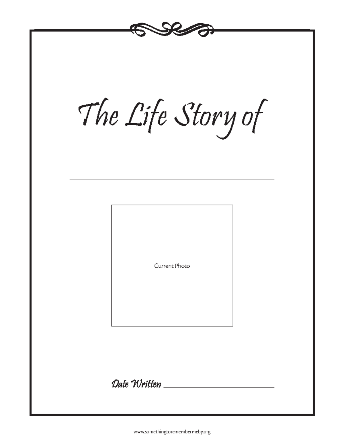 Lifestory- a template to use when you are doing a life story project on ...