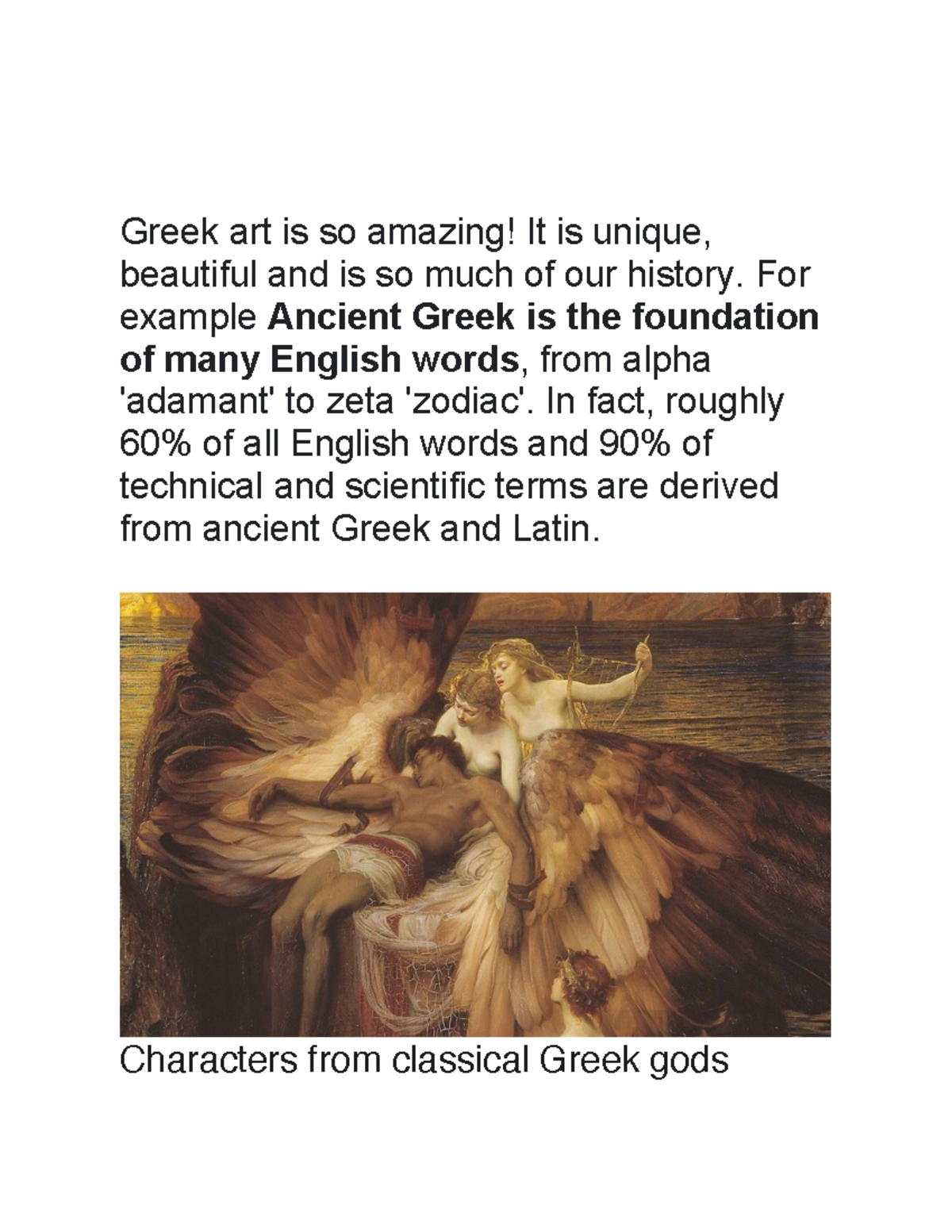 Exploring Greek Mythology Art: Famous Greek Paintings of Gods - Studocu