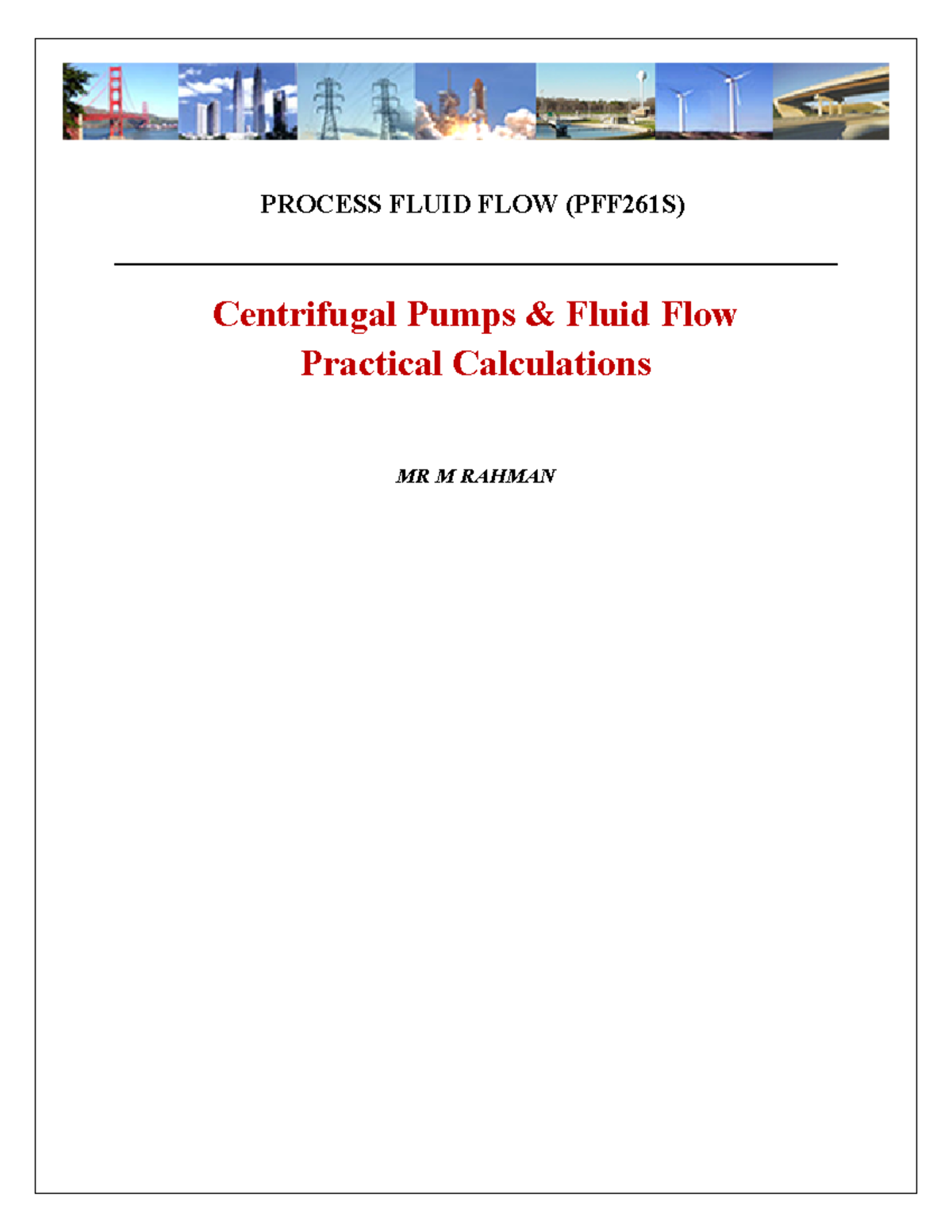 Pump Calculations - Summary Process Fluid Flow - PROCESS FLUID FLOW ...