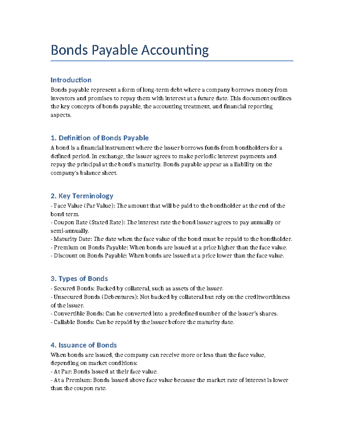 Bonds Payable Accounting - Bonds Payable Accounting Introduction Bonds ...