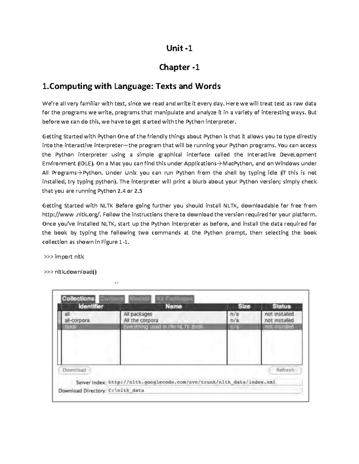 NLP unit 1 of chapter 1 notesssa - Unit - Chapter - 1 with Language ...