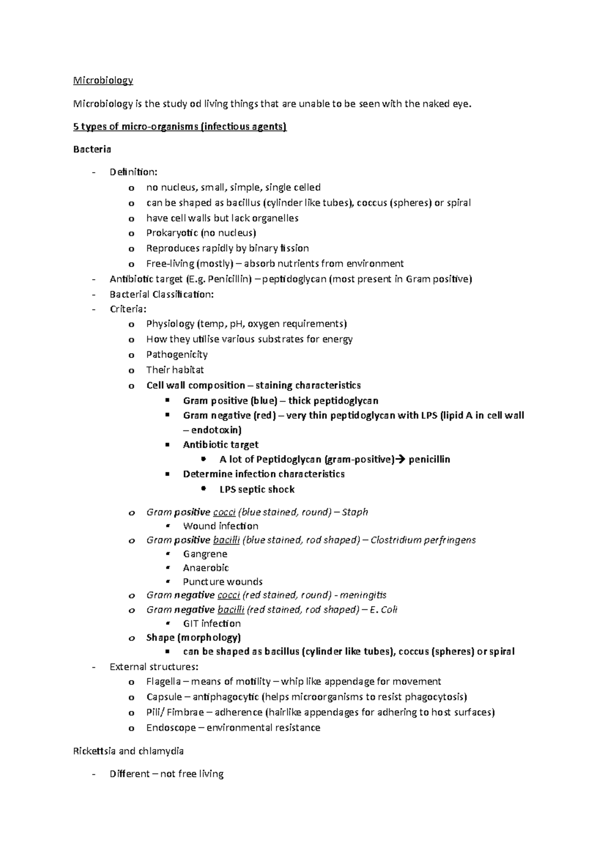 BM1022 Summaries - Microbiology and the Immune system - Microbiology ...
