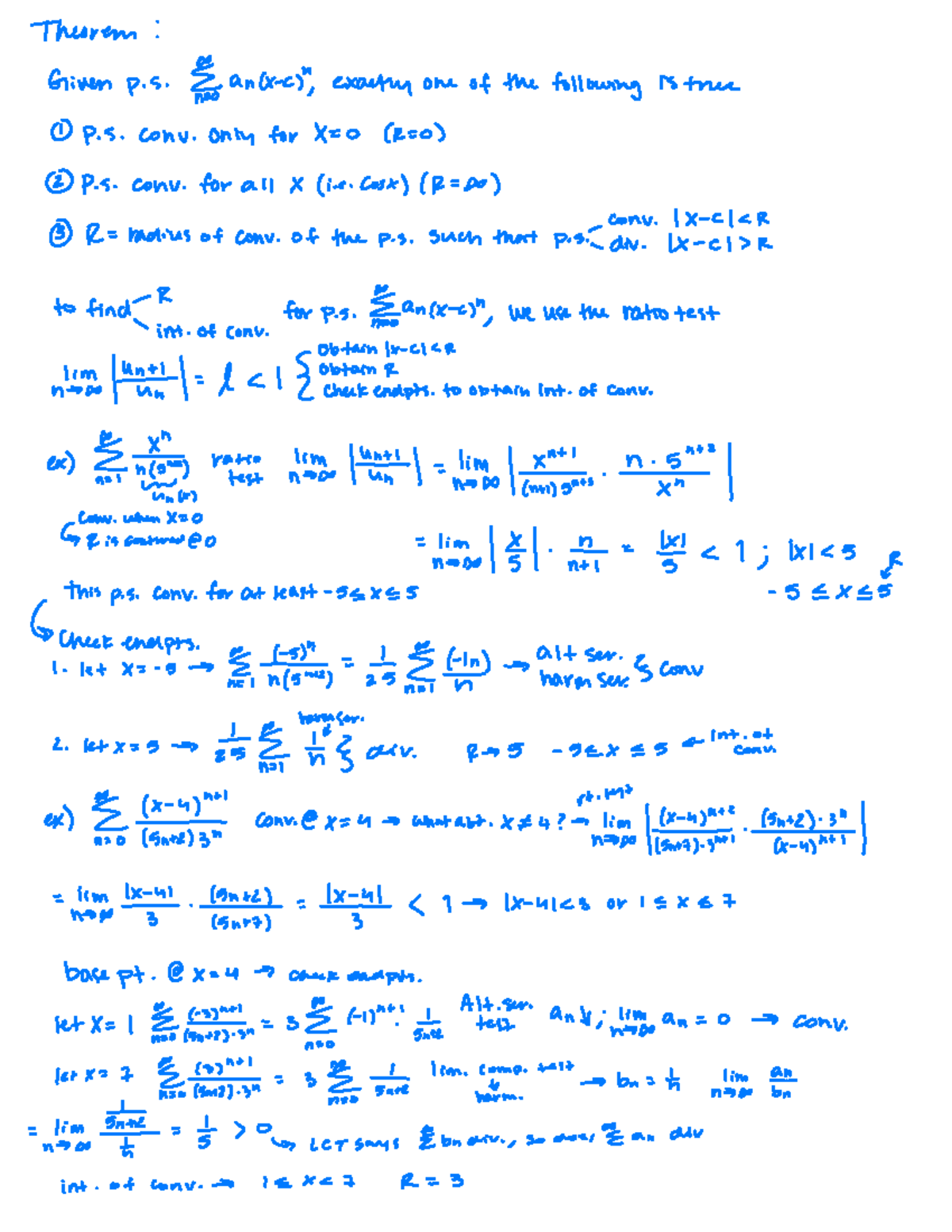 11.9 Lecture - Theorem : Given pas . £ n= , ####### anK- C i , exactly ...