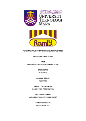 Muhammad Fikri Bin Muhammad Fauzi AC1105D A2 - FUNDAMENTALS OF ...