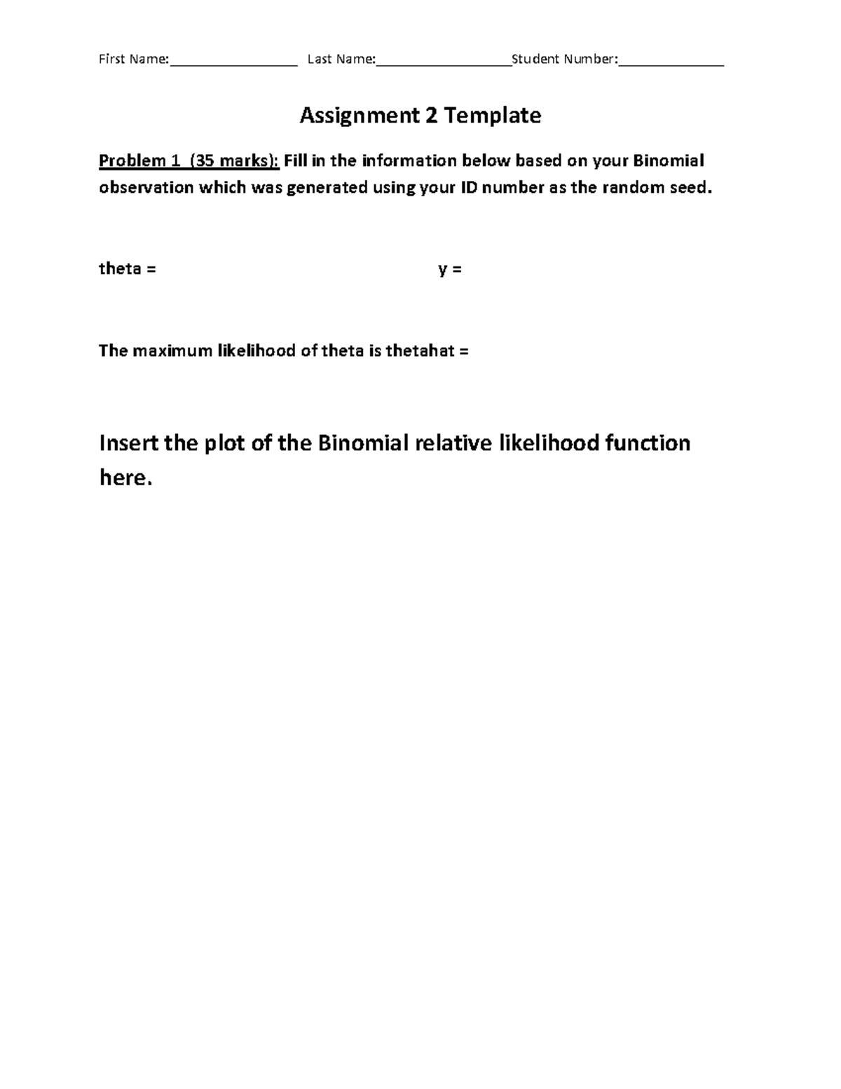 Assignment 2 Template - First Last Assignment 2 Template Problem 1 (35 ...