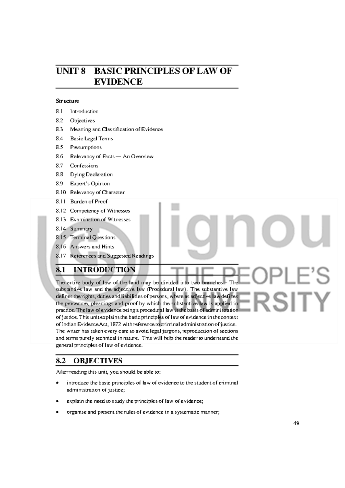 Unit-8 - Useful info - Basic Elements of Criminal UNIT 8 BASIC ...