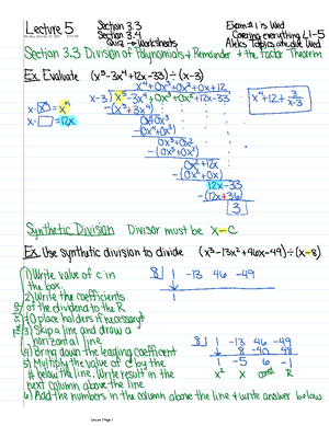 Section 7 work sheet - Math 25: College Algebra Section 7 & 7 Worksheet ...