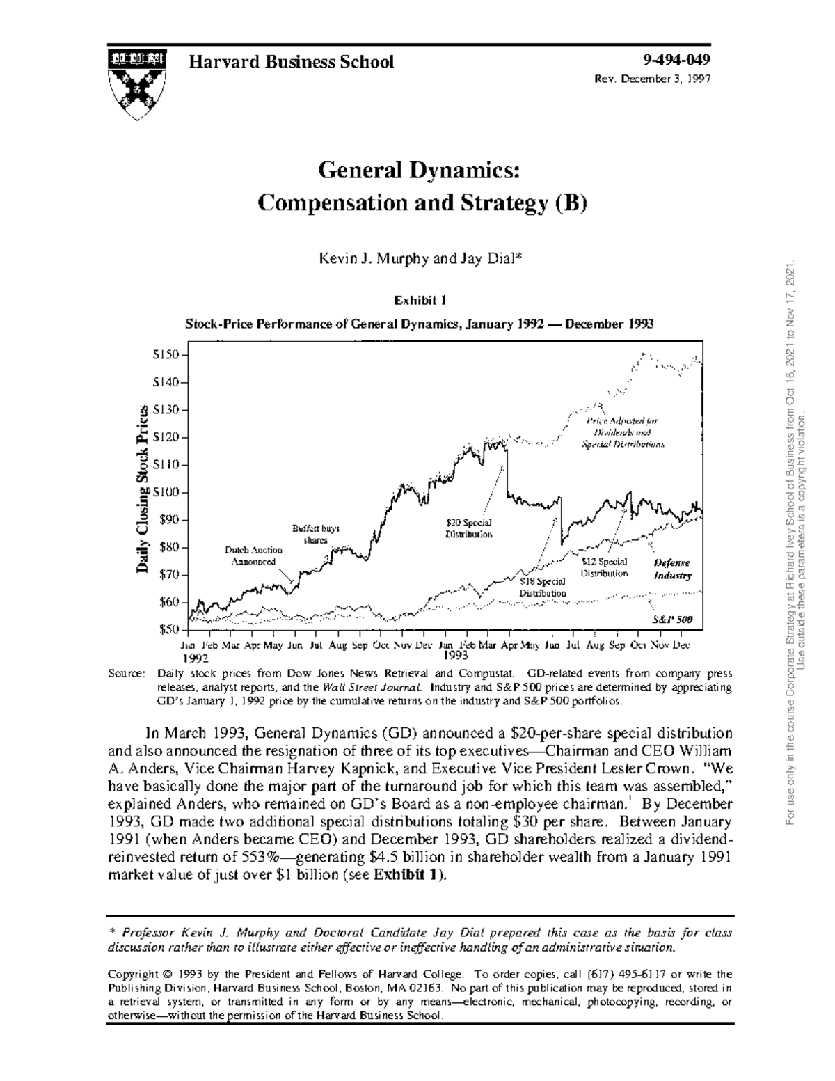 General Dynamics - gd research - Harvard Business School 9-494- Rev ...