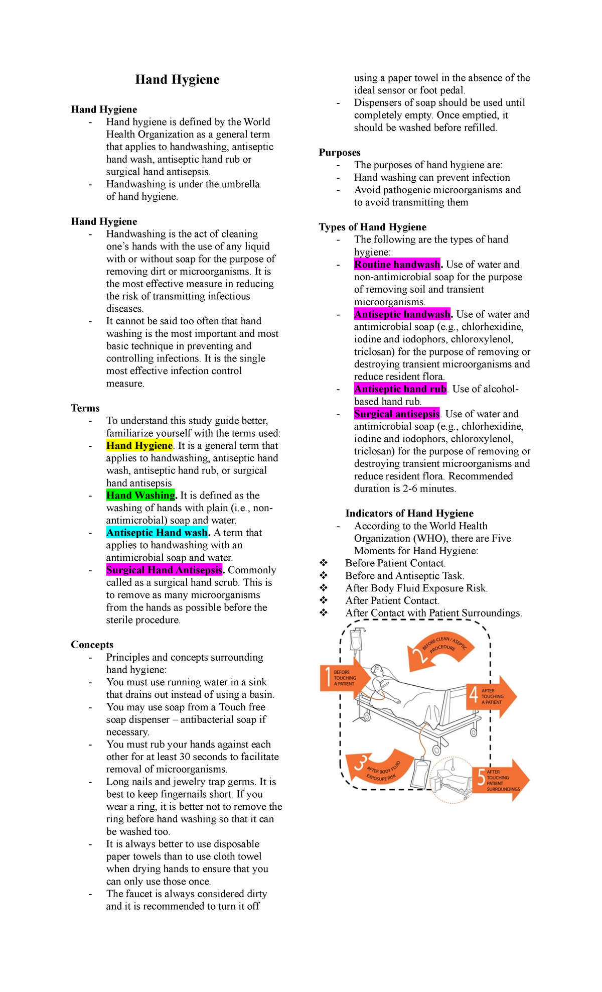 Hand-Hygiene - nursing reviewer. - Hand Hygiene Hand Hygiene - Hand ...