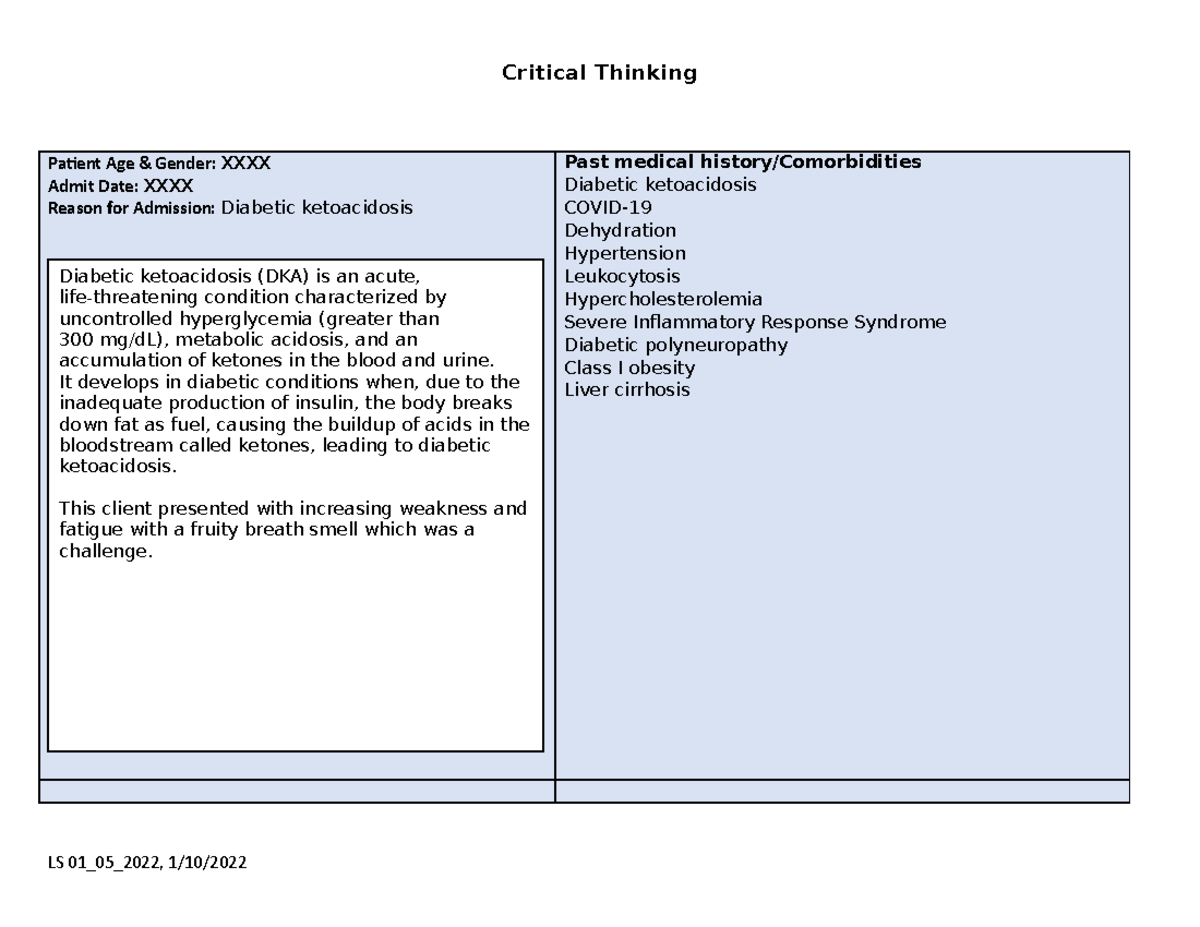 Judgement map 3 - CRITICAL THINKING MAP - Critical Thinking Patient Age ...
