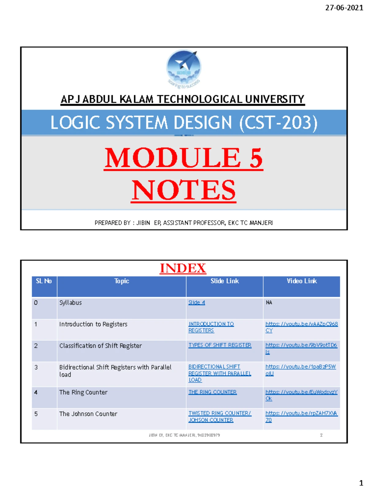 CST203 Logic System Design, December 2023 - 0800csT203L22to APJ ABDUL KALAM TECHNOLOGICAL B ...