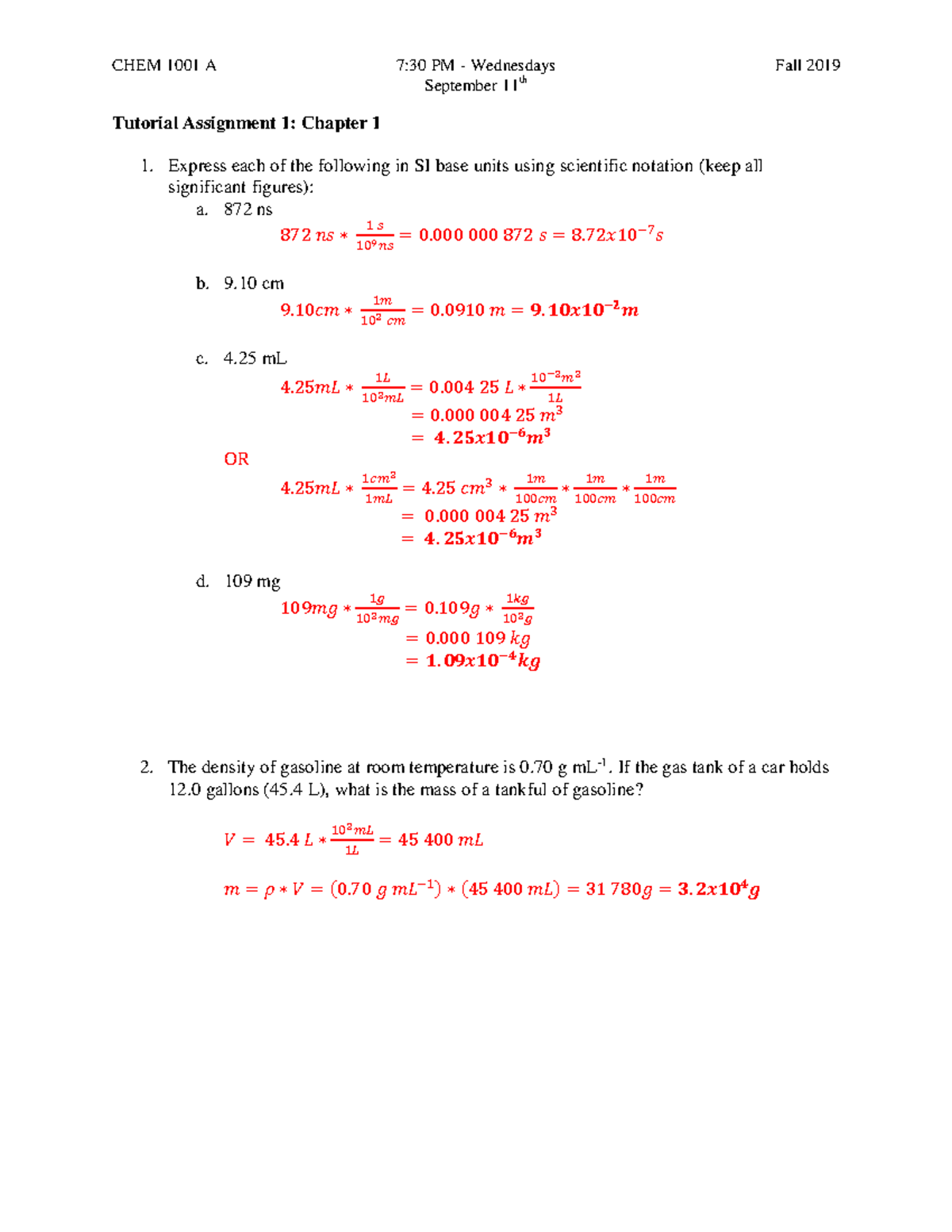 Tutorial Assignment 1 Chapter 1 September 11 Th Tutorial Assignment 1 Chapter 1 Express