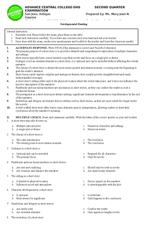 Criteria for Short Story - Maintaining the essence and key elements of ...