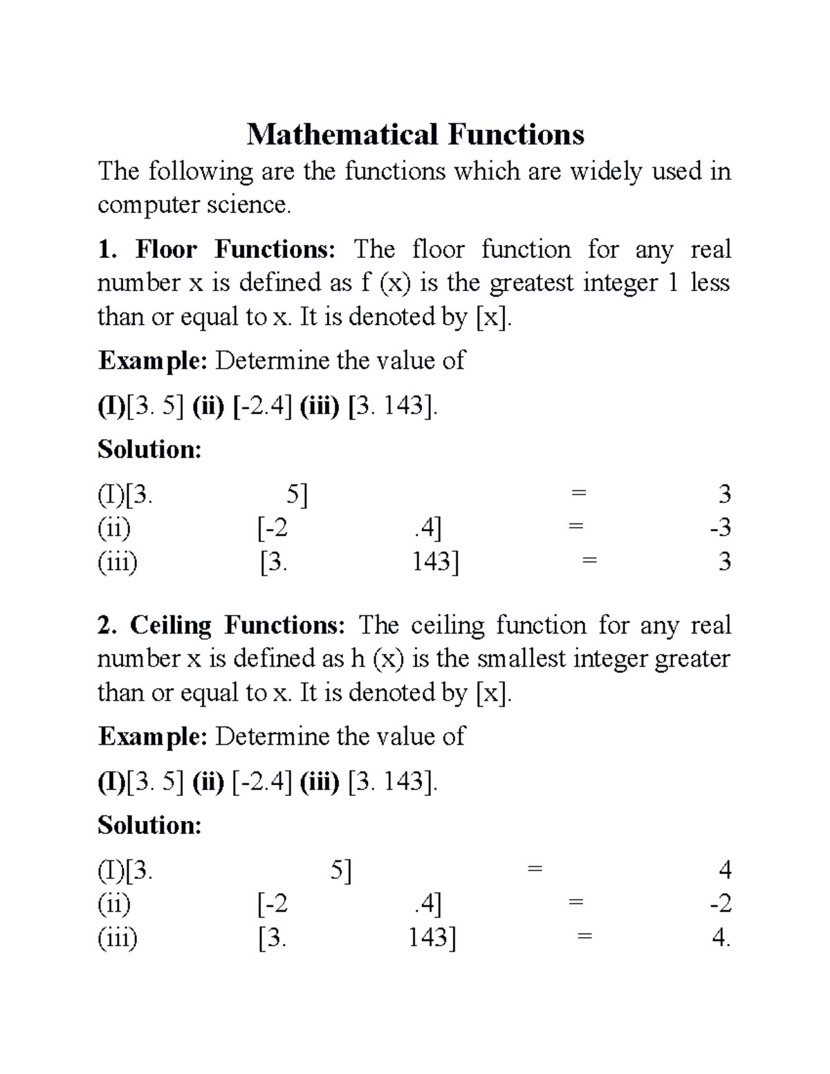 Mathematical Functions Algorithm And Function Proposition 3651