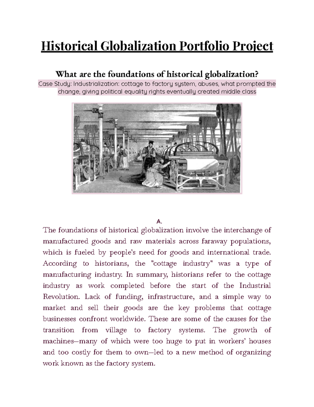 Historical Globalization Portfolio Project - The foundations of ...