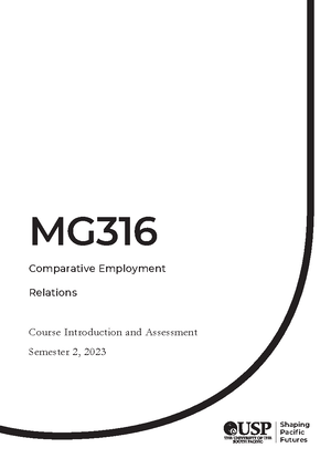 Case study 2 solution - final assessment - MG316 COMPARATIVE EMPLOYMENT ...