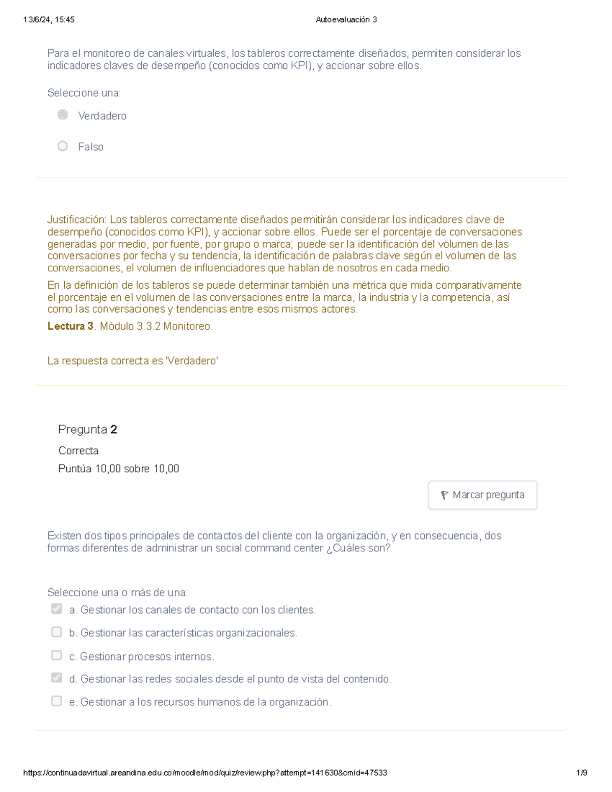 Autoevaluación 3 - ghjghcj d hdghfg - Marcar pregunta Pregunta 2 ...