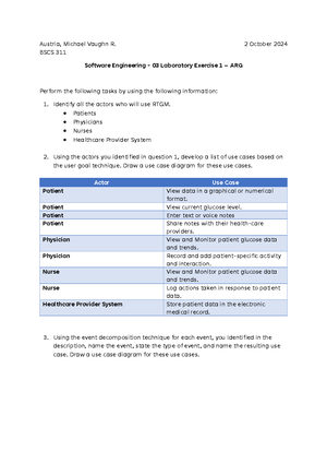 02 Laboratory Exercise 1 - Instructions: (50 points) 1. Choose two (2 ...