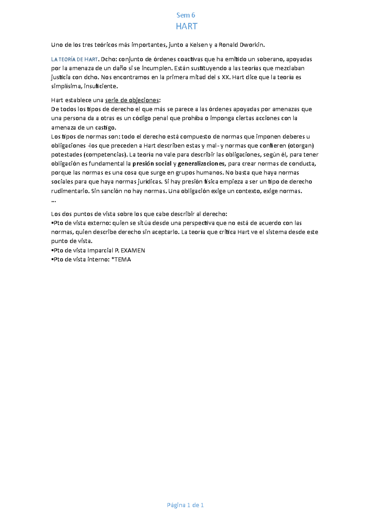 Hart - hart - Sem 6 HART Uno de los tres teóricos más importantes ...