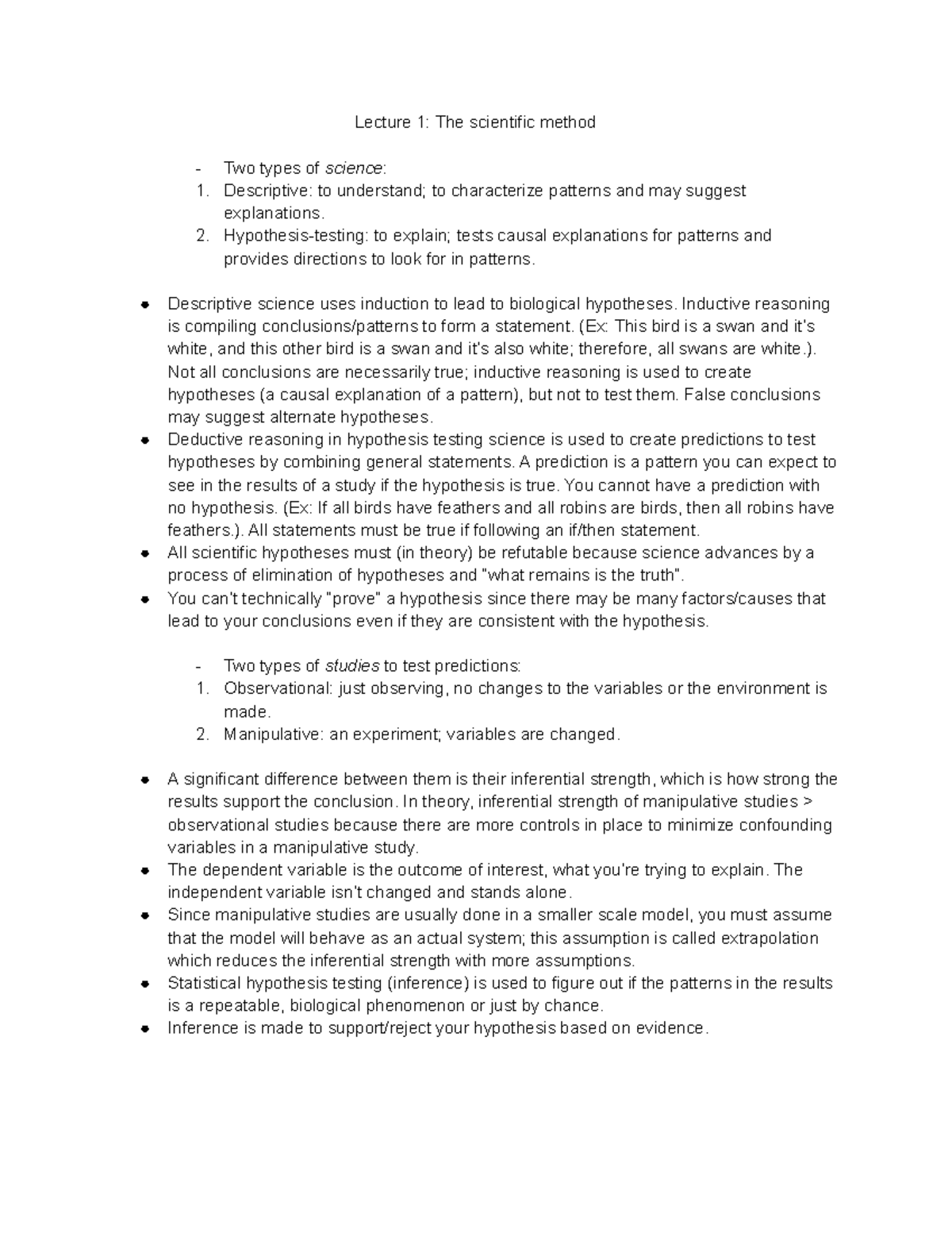 Lecture 1 typed Lecture 1 The Scientific Method Two Types lecture-1-typed-lecture-1-the-scientific-method-two-types
