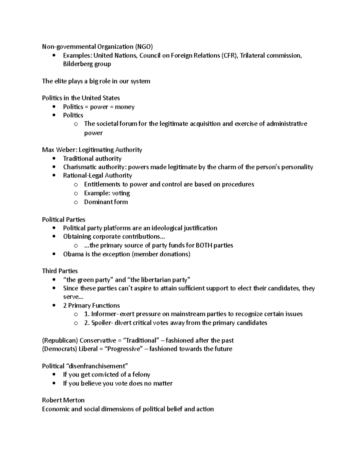 Soc 101 Part 35 - Professor: Russell Castro - Non-governmental ...