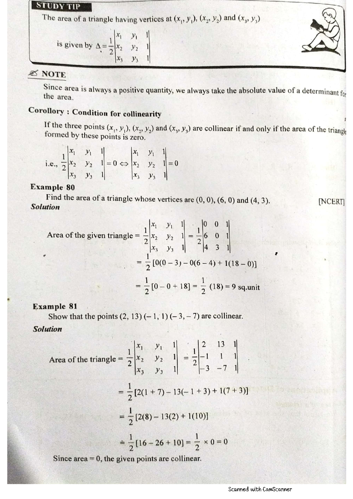 Matrices& determination-Corollory- condition for collinearity - Maths ...