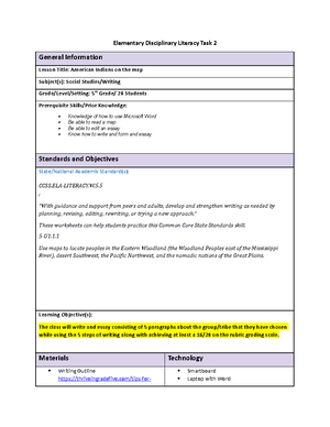 Elementary Disciplinary Literacy Task 1 - 4.RI.KID Explain events ...