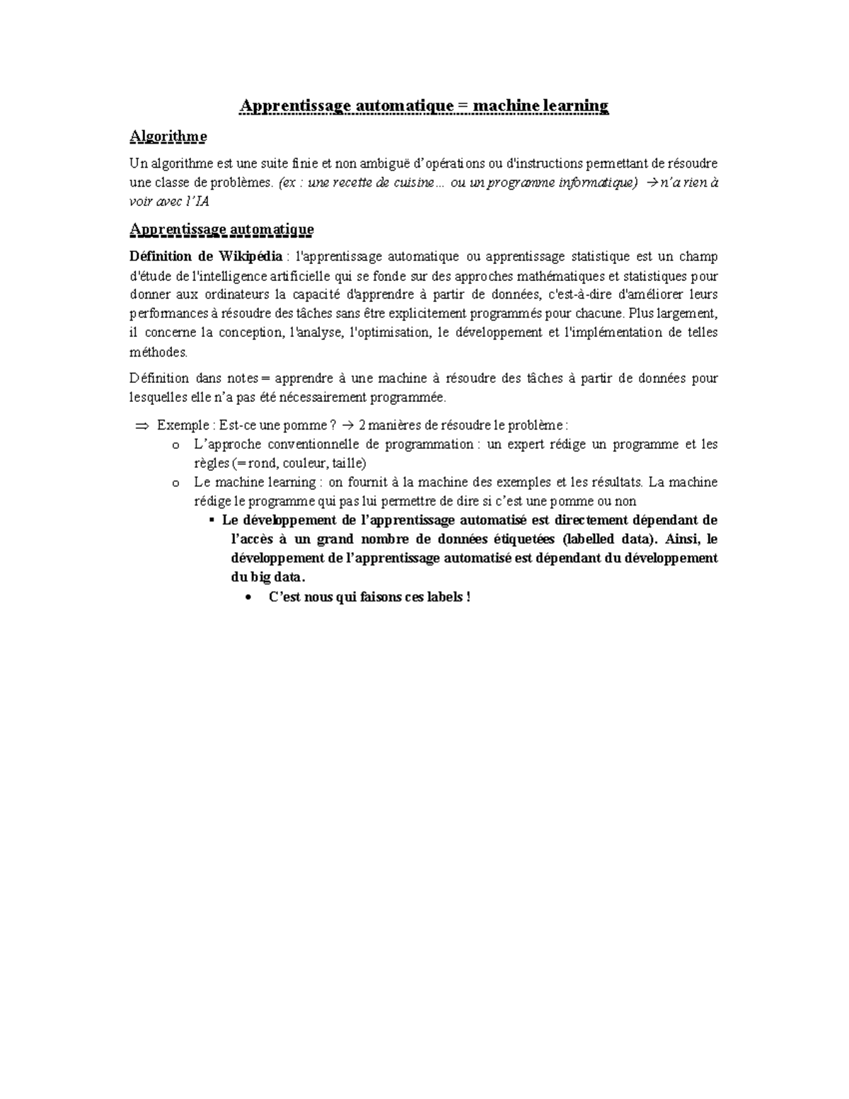 Cours de reporting Apprentissage automatique machine learning ... Cours de reporting Apprentissage automatique machine learning ...