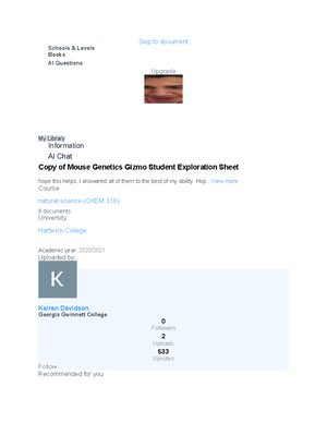 Gizmos Meiosis siumulation - 17397983 - Name: Anas Saidi Date: Student ...