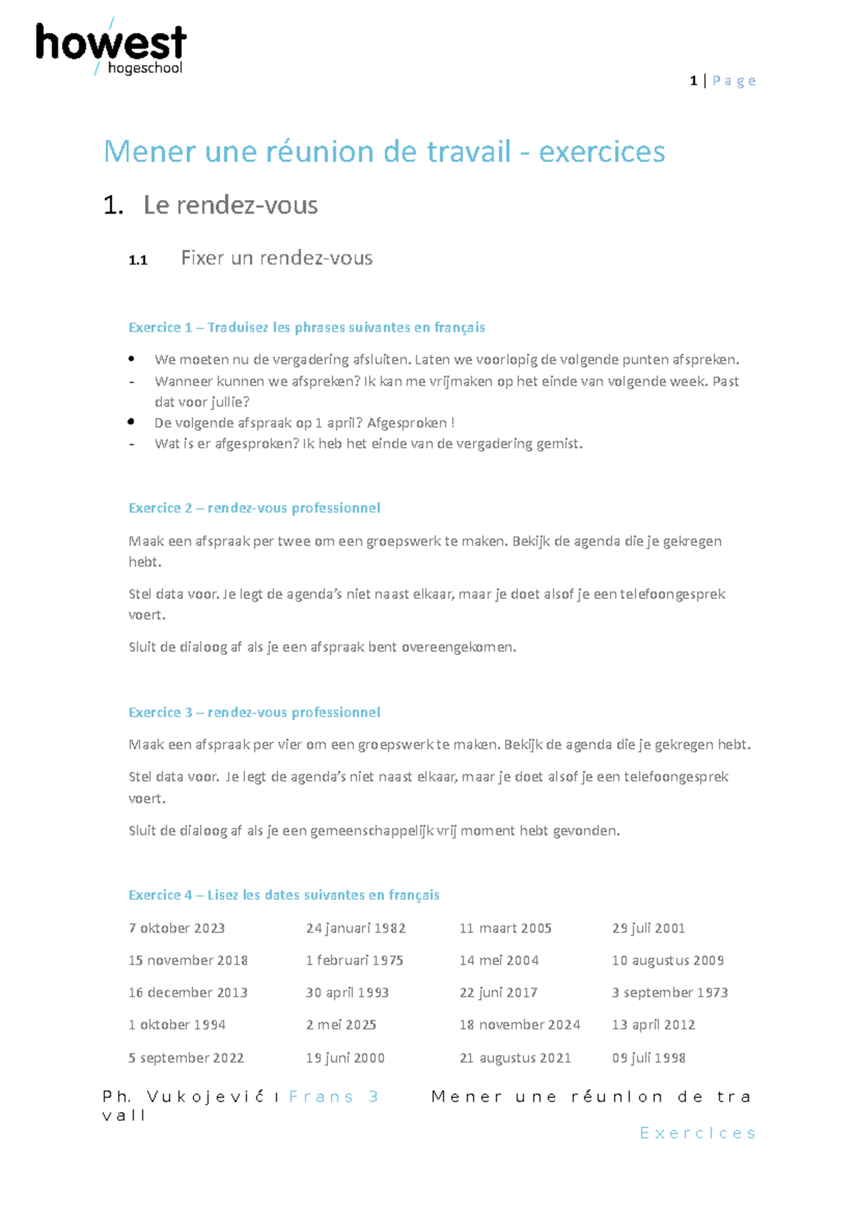 Mener une réunion de travail - vocabulaire et exercices - Mener une ...