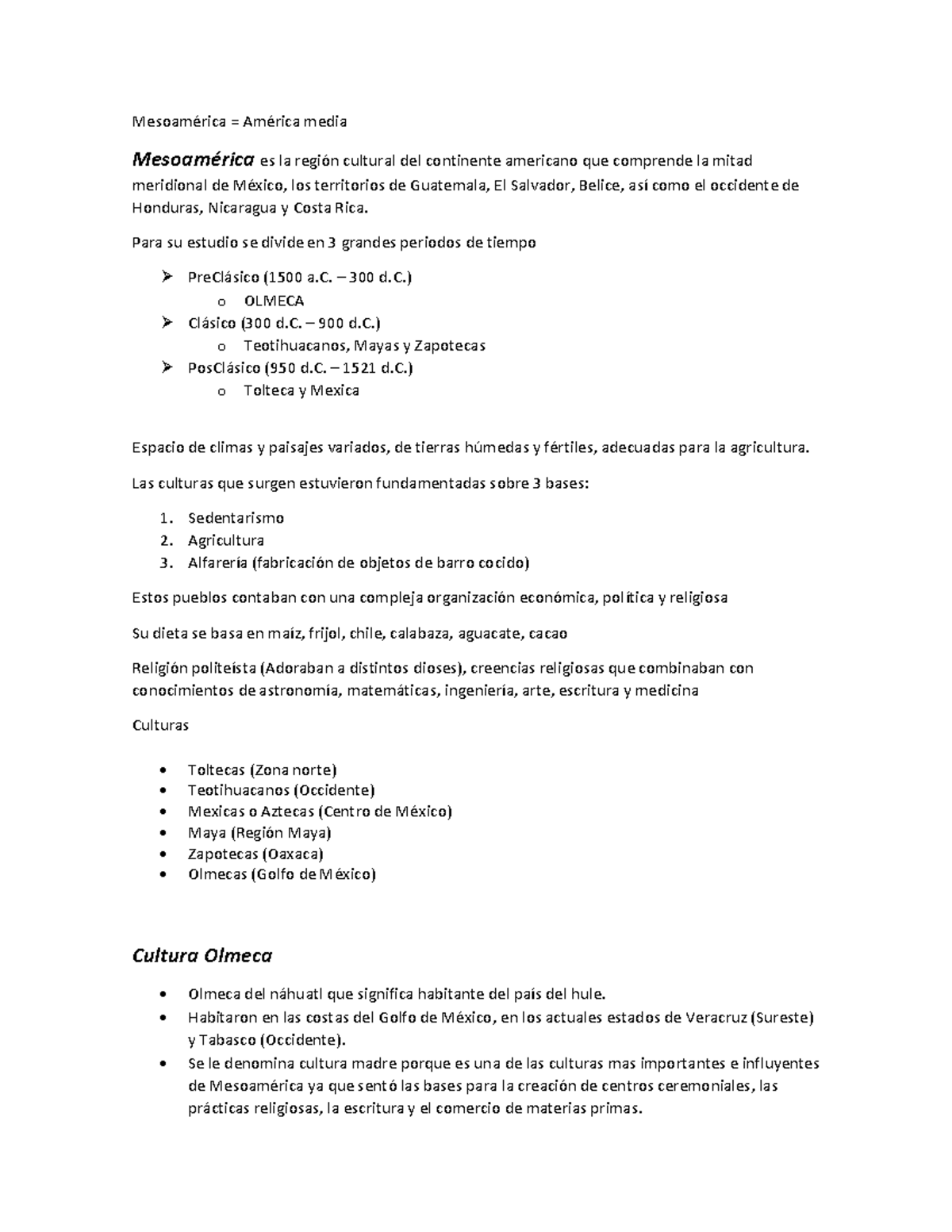 Mesoamérica - sgfa - Mesoamérica = América media Mesoamérica es la ...