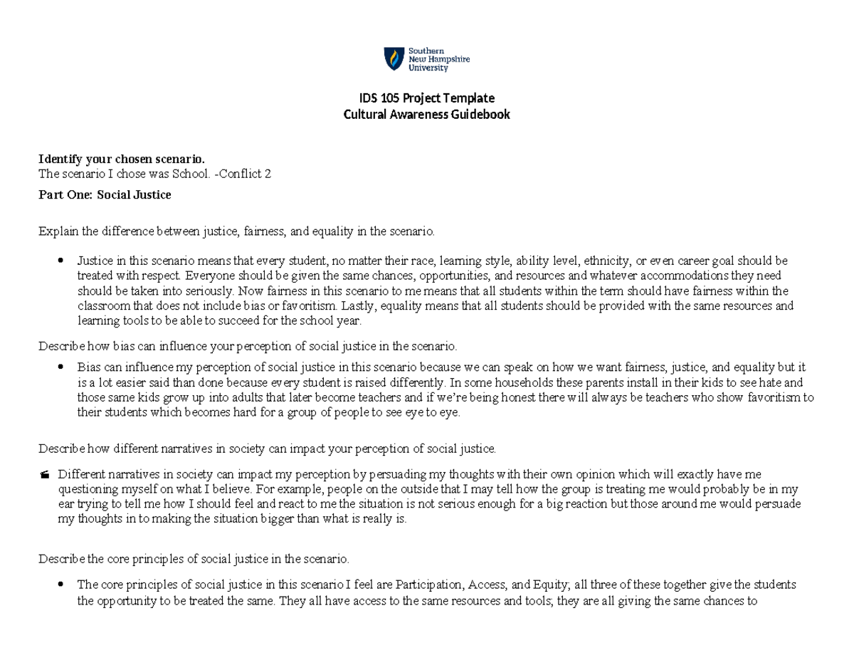 IDS 105 Project 7 - IDS 105 Project Template Cultural Awareness ...