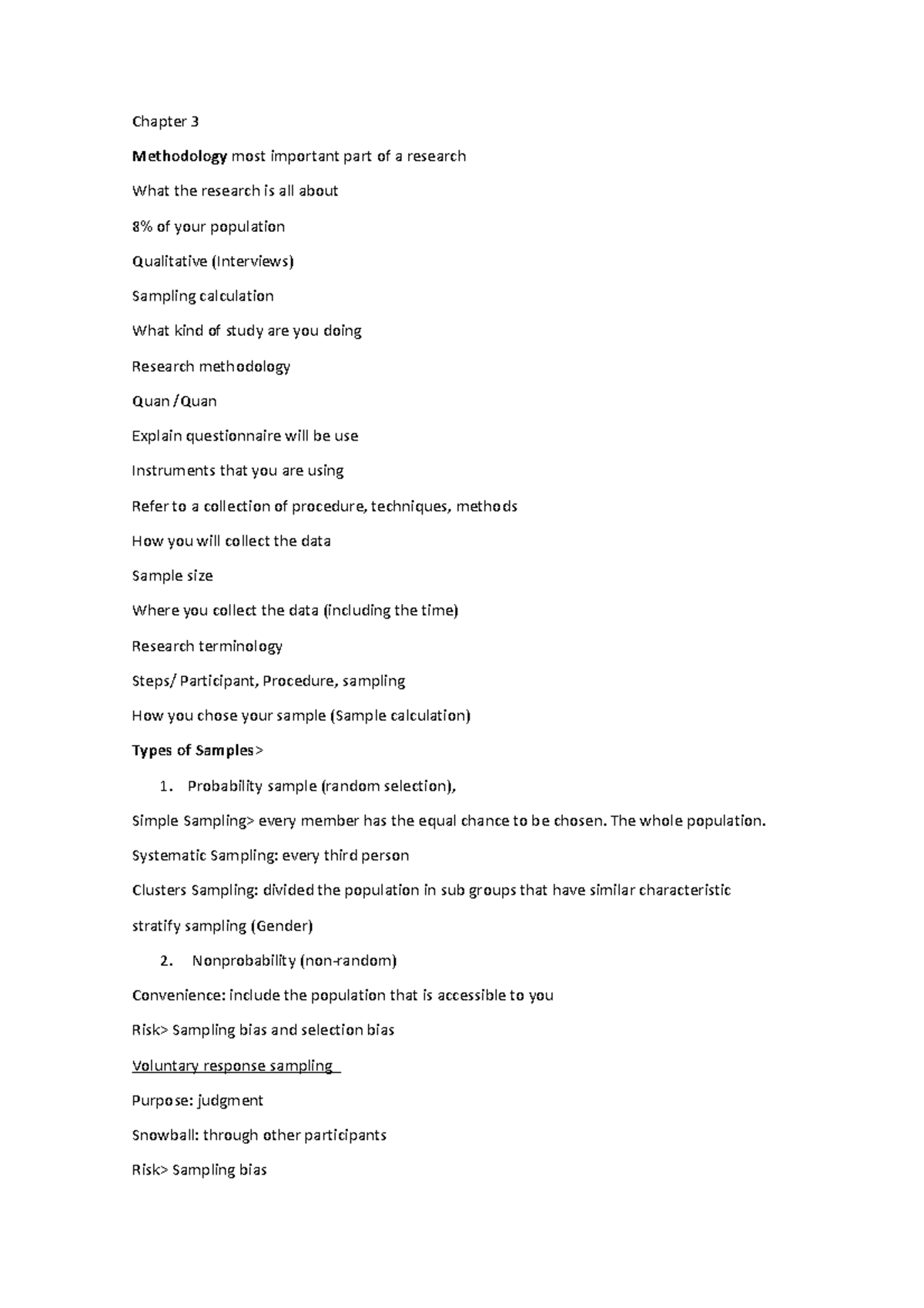 Chapter 3 Research Method - Chapter 3 Methodology most important part ...