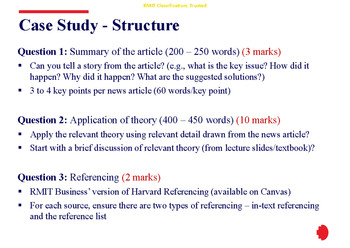 CAP Case Study Structure-1 - RMIT Classification: Trusted Case Study ...