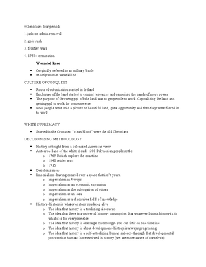 9 9 Lecture native Americans cont d - Live class 1/ Cont’d: settler ...