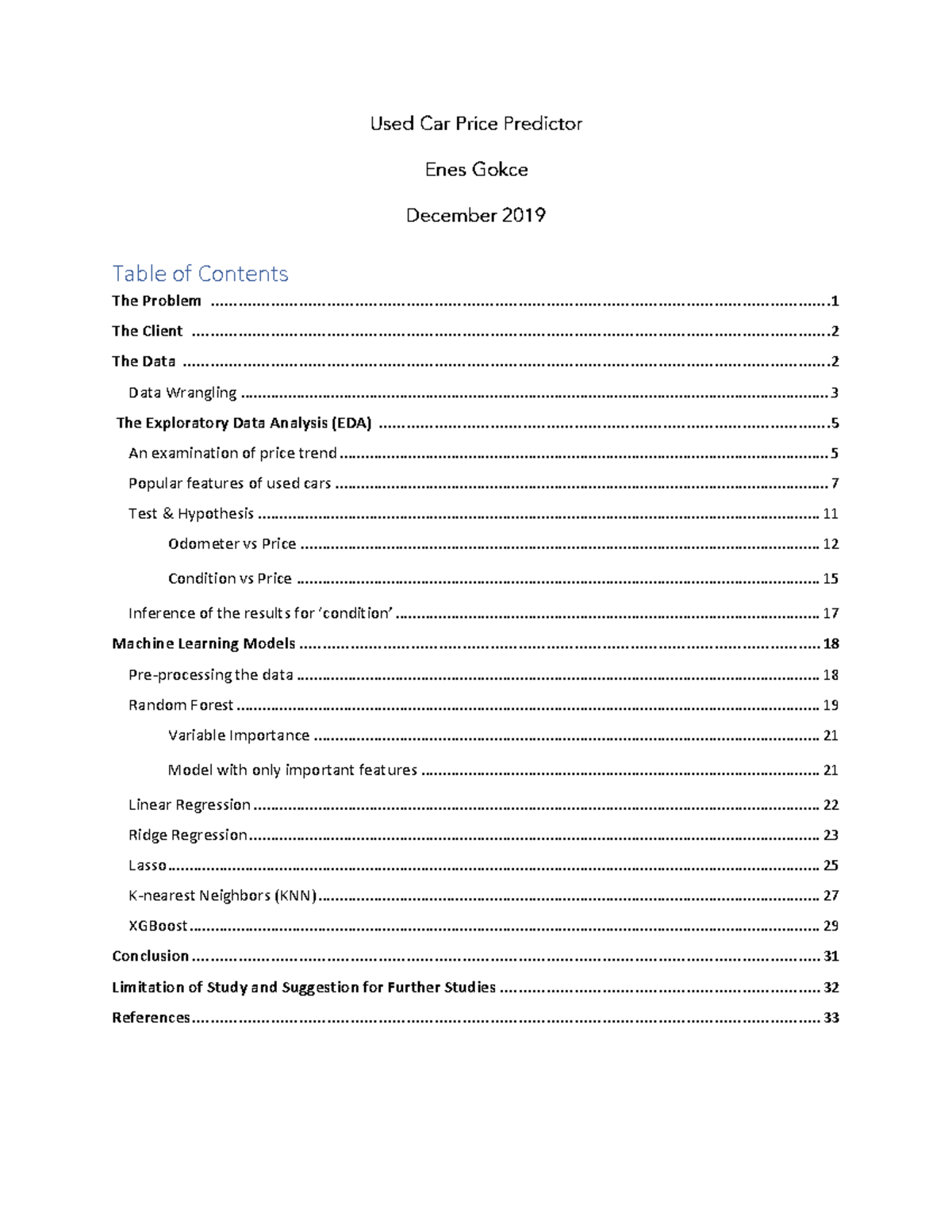 Capstone Project Report with Python - Table of Contents Feature Null ...