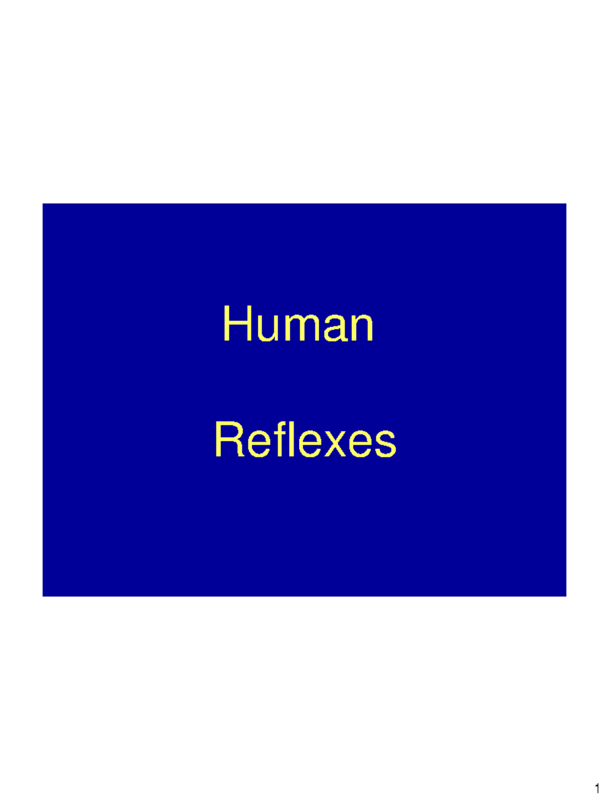 Reflexes+1+per+page - Lecture notes - Human Reflexes Reflexes Rapid ...