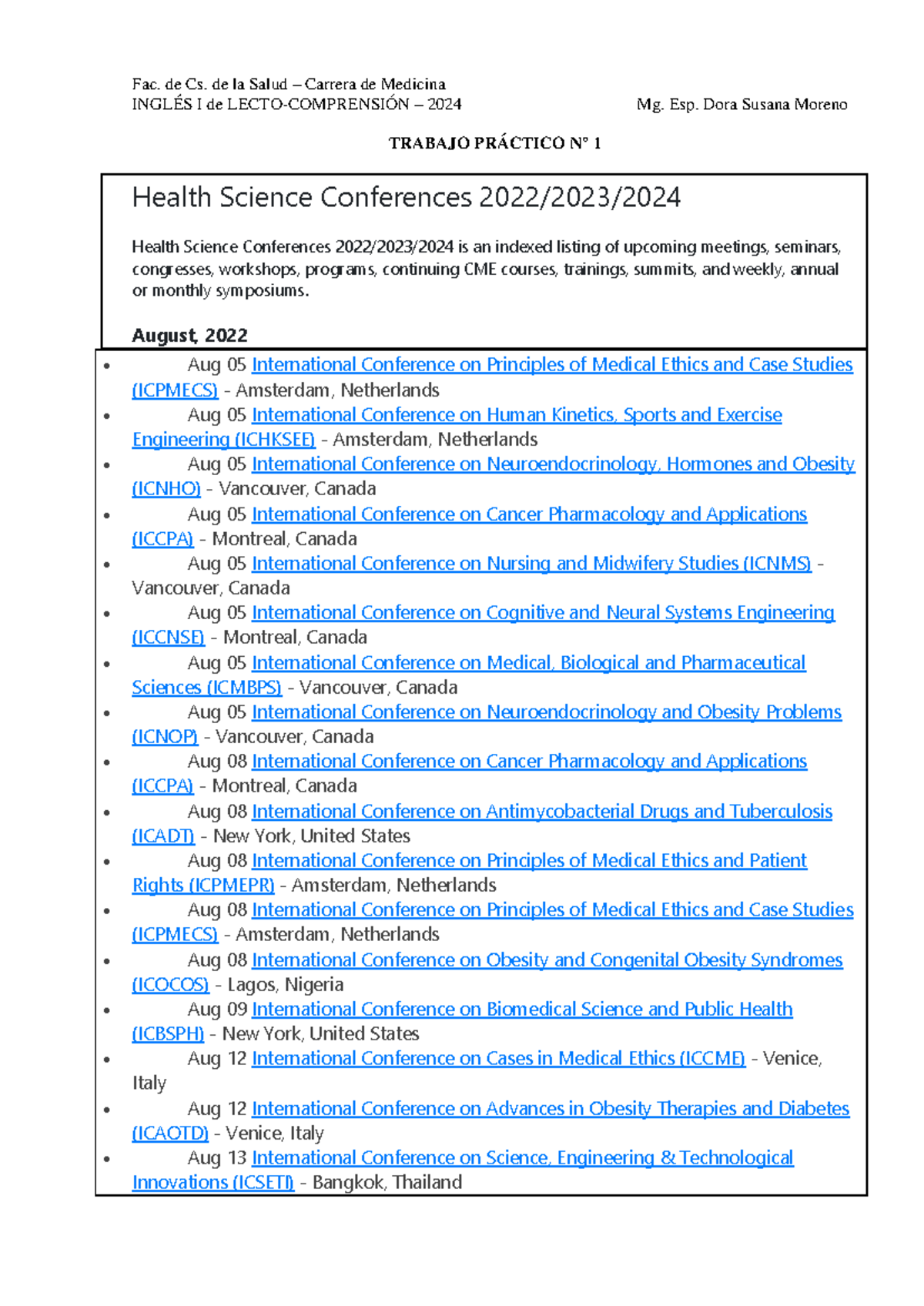 Clave TP 1 (categorias gramaticales y uso del diccionario) - 2024 - INGLÉS I de LECTO ...