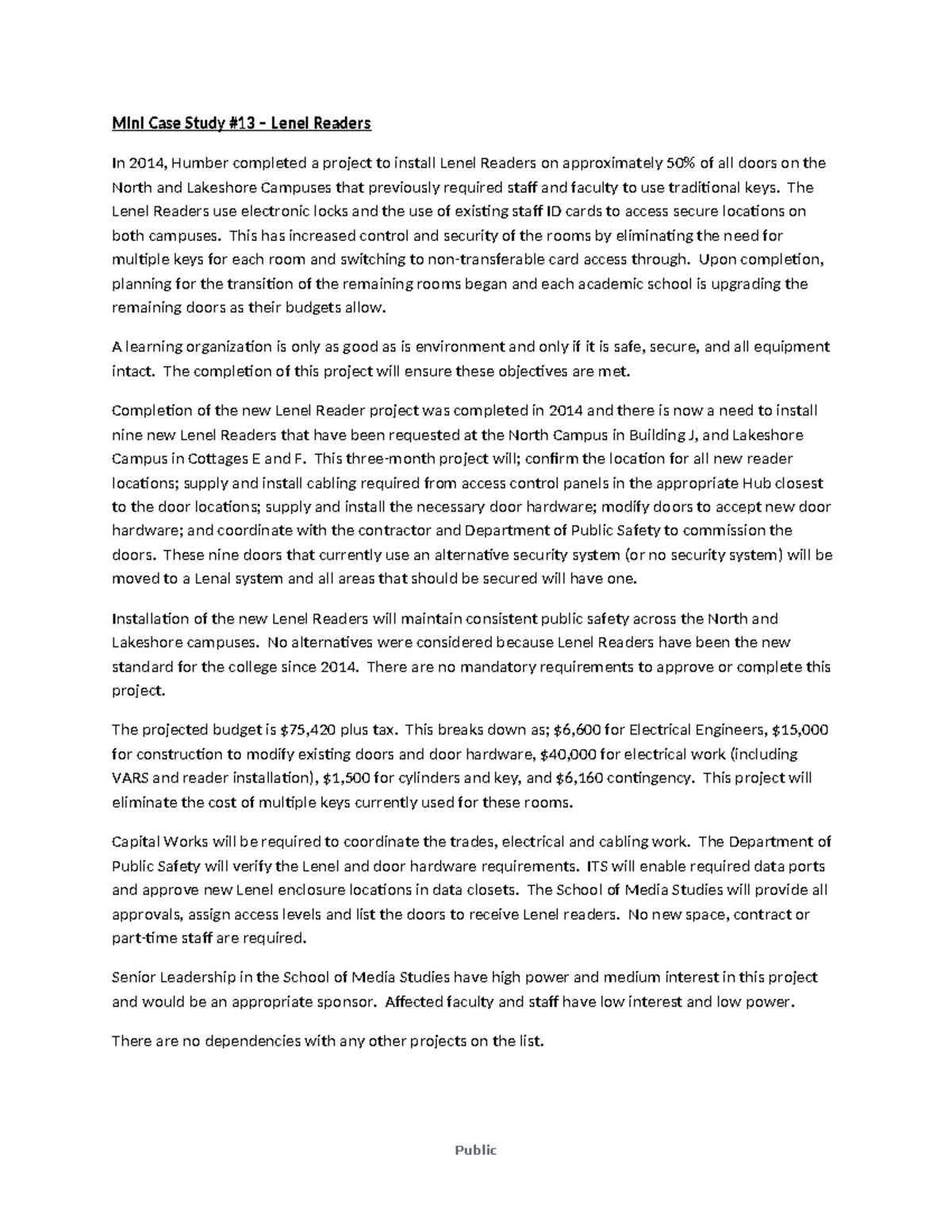 Mini Case Study 13 - Lenel Readers Story v3 - Mini Case Study #13 ...