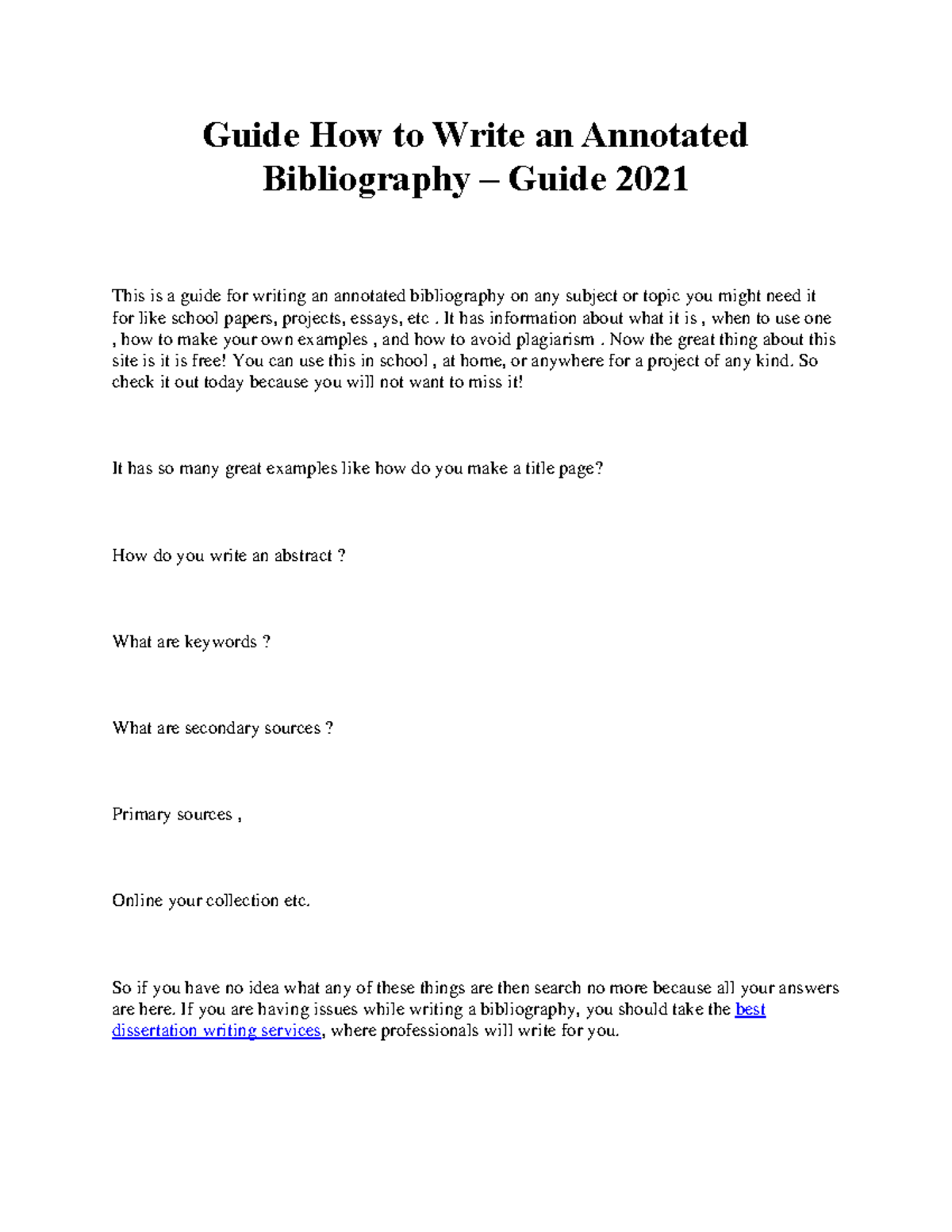 Guide How to Write an Annotated Bibliography – Guide 2021 - Managerial ...