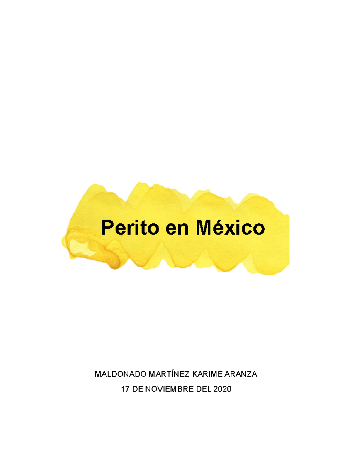 Perito en México - MALDONADO MARTÍNEZ KARIME ARANZA 17 DE NOVIEMBRE DEL ...