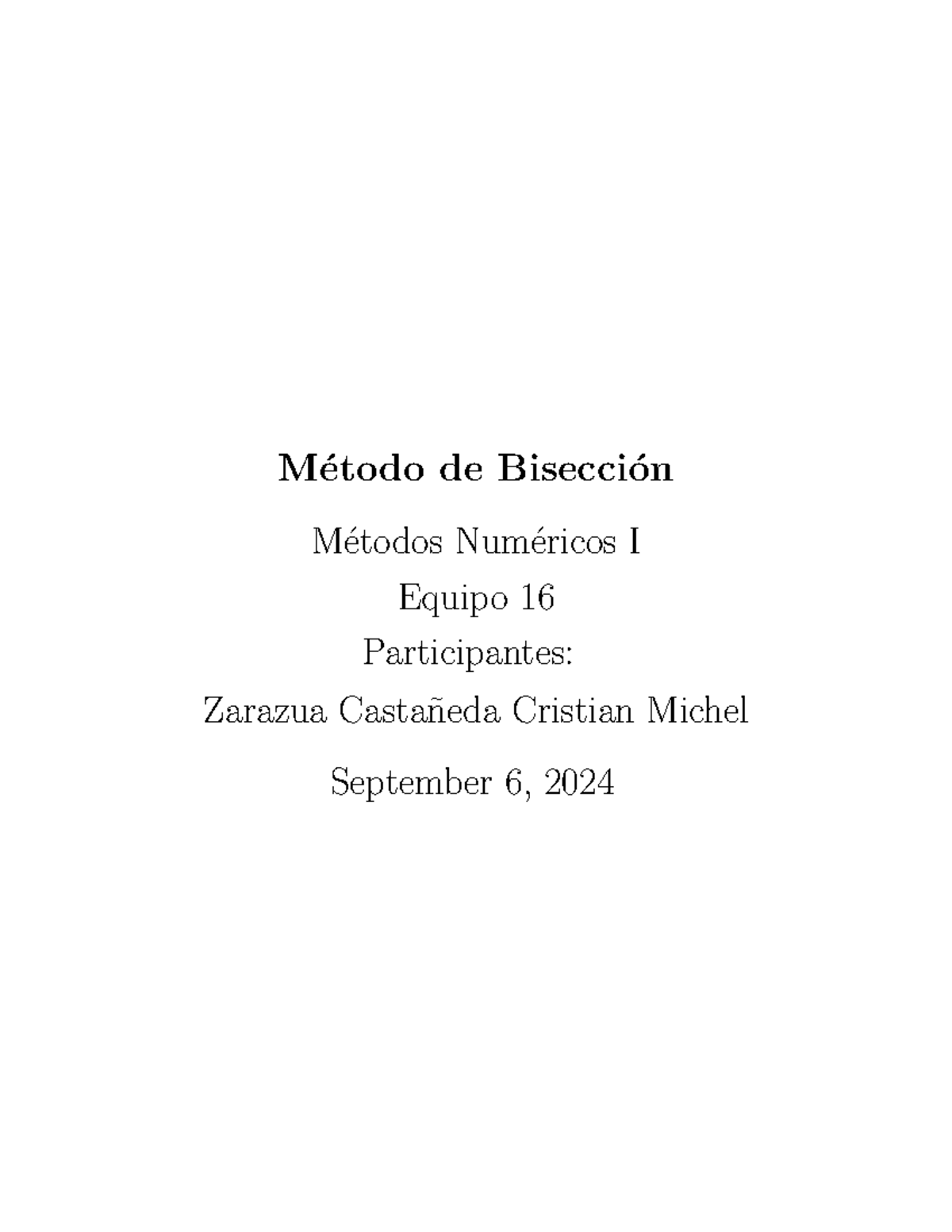 Bisección - Métodos numéricos - M ́etodo de Bisecci ́on M ́etodos Num ...