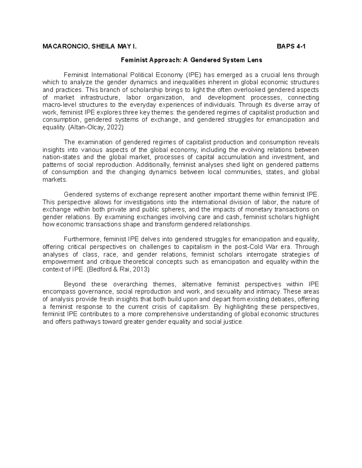 Macaroncio, Sheila May Reflection 6 - MACARONCIO, SHEILA MAY I. BAPS 4 ...