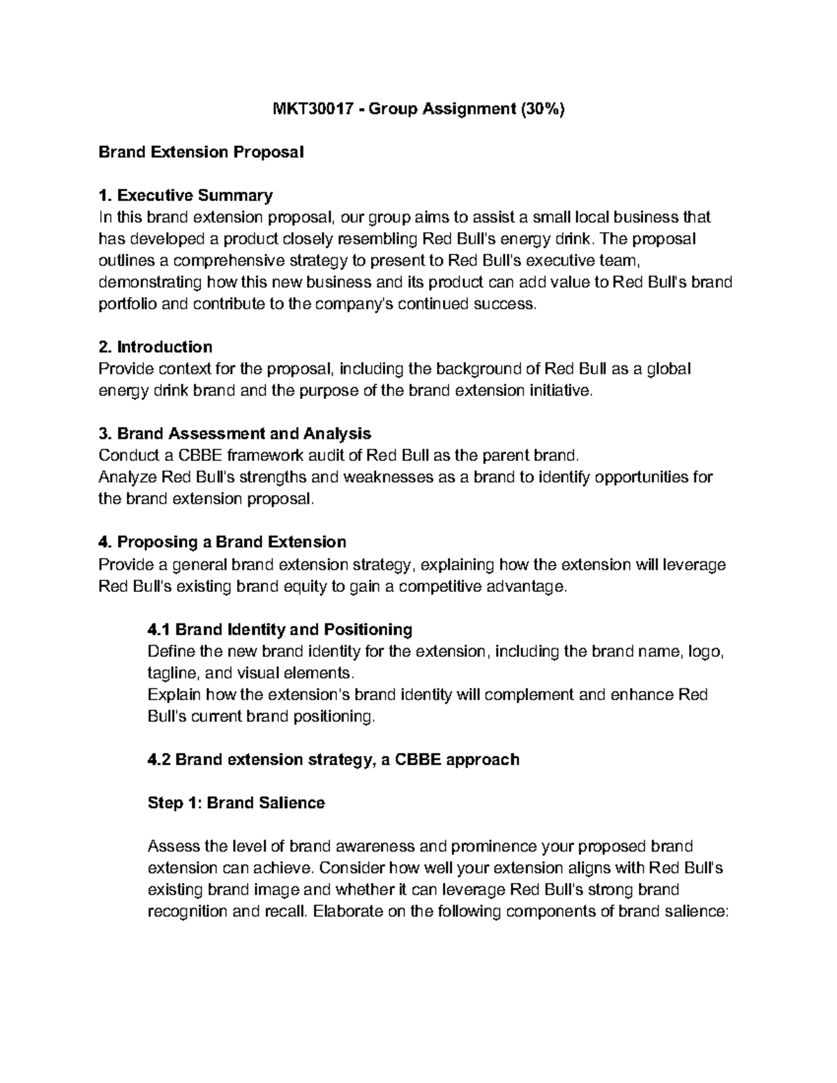 Group Assignment Detail Instructions MKT30017 S22023 - MKT30017 - Group ...