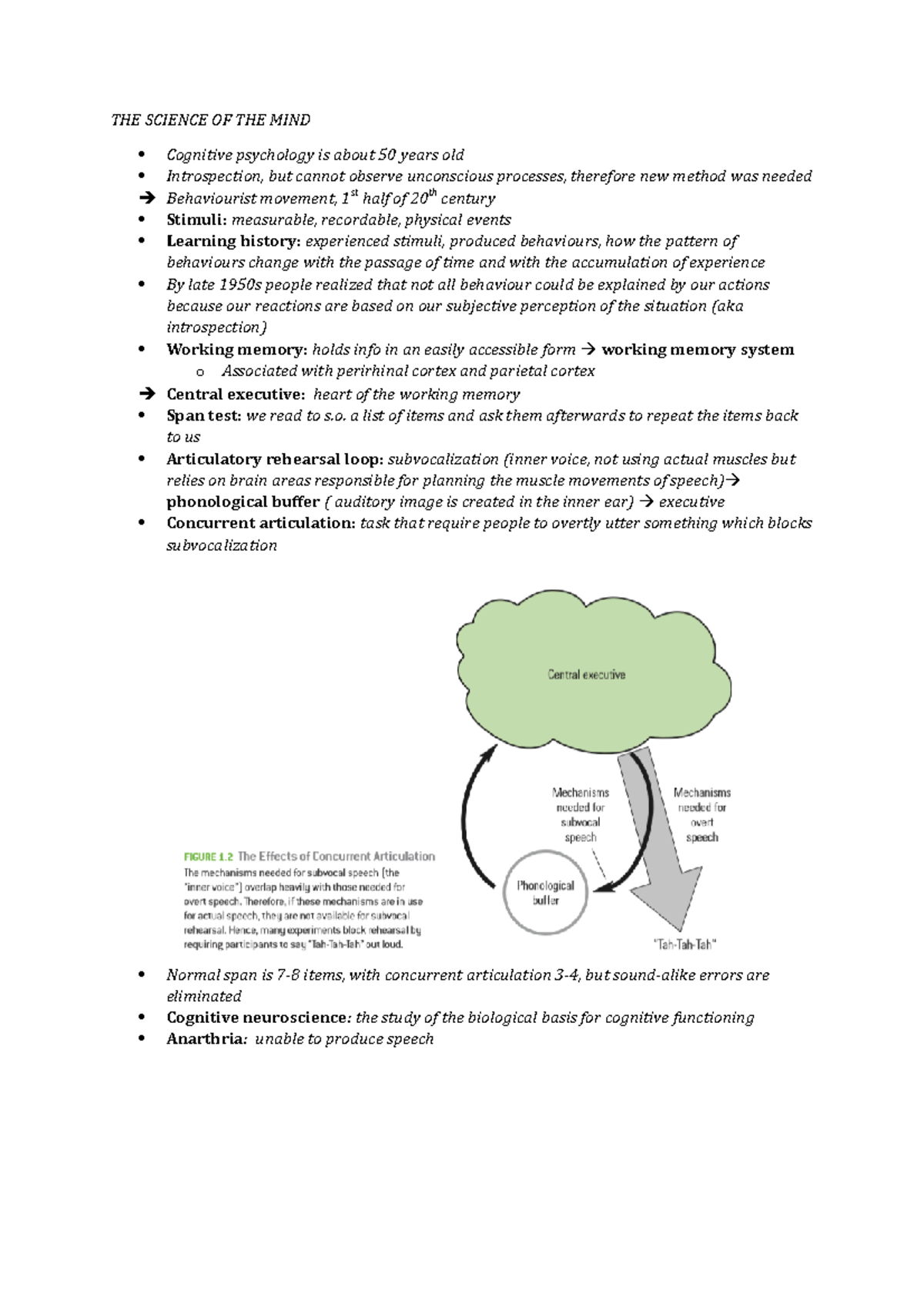 THE Science OF THE MIND - THE SCIENCE OF THE MIND Cognitive psychology ...