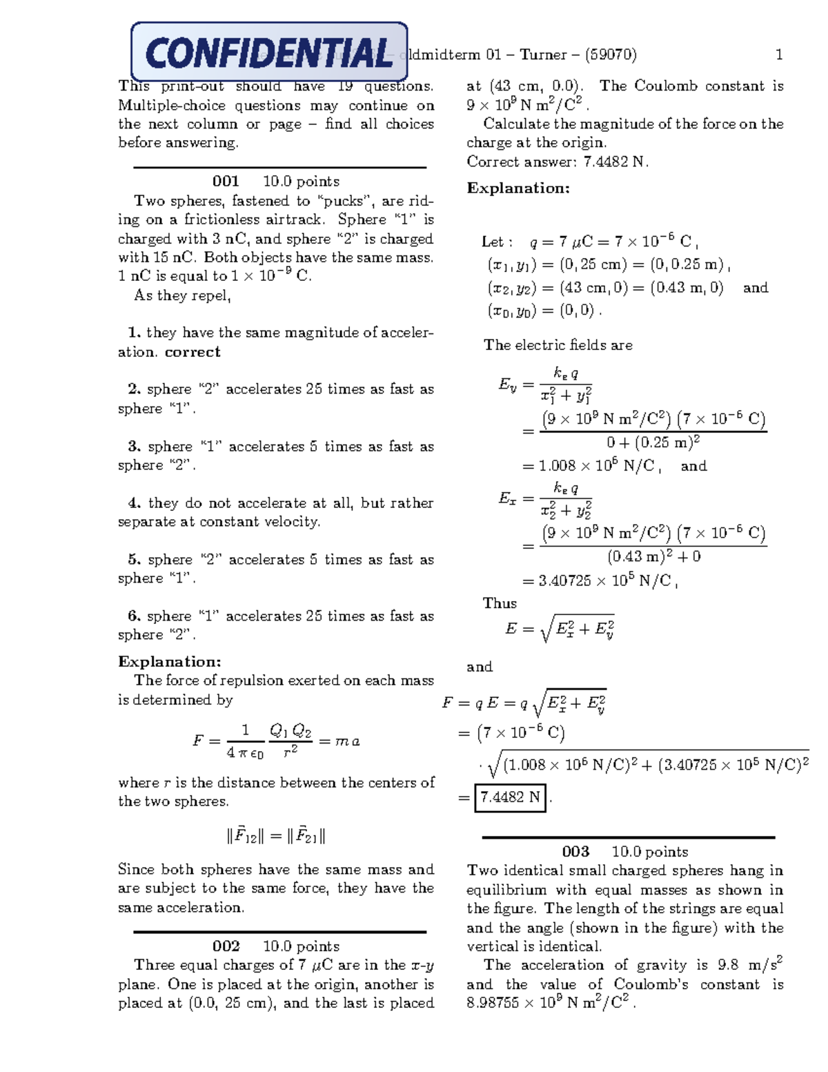 Old Midterm 1solution pdf - This print-out should have 19 questions. Multiple-choice questions ...