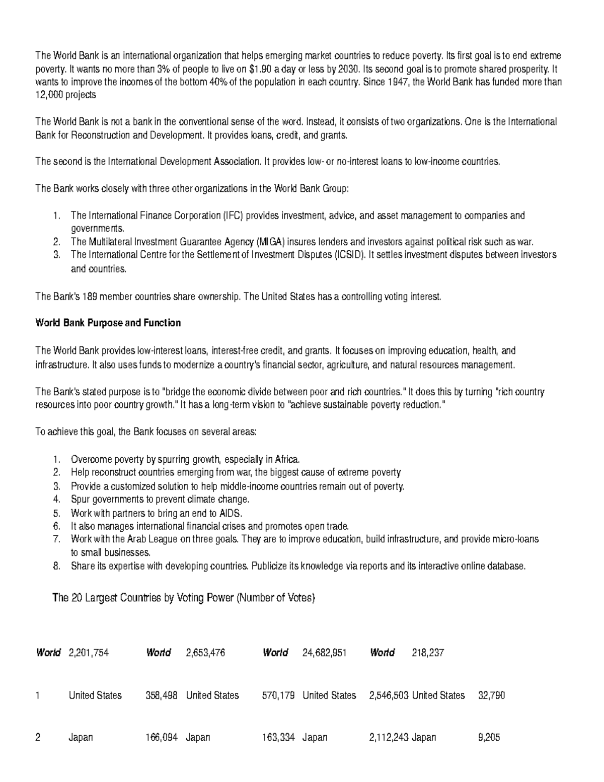 Gcworld - The World Bank is an international organization that helps ...