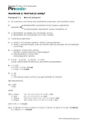 Mod. Wiskunde Havo A deel 1 Leerboek - Hoofdstuk 1 Rekenen - engels ...